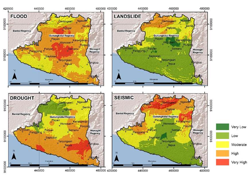 Multi-Hazard Analysis in Gunungkidul Regency Using Spatial Multi-Criteria Evaluation ...